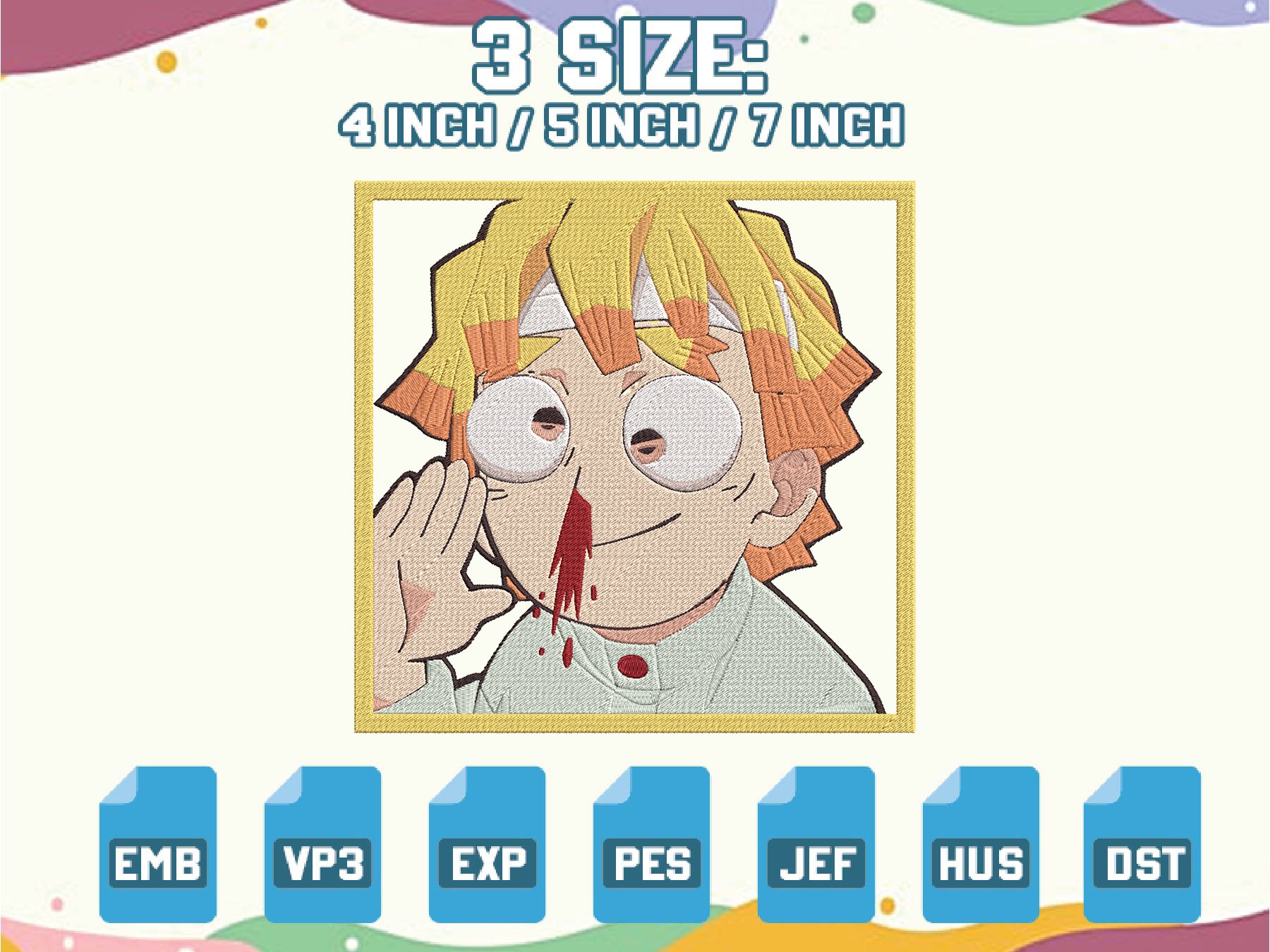 Thunder Hero Embroidery, Slayer Anime Embroidery FIles, Funn | Inspire ...