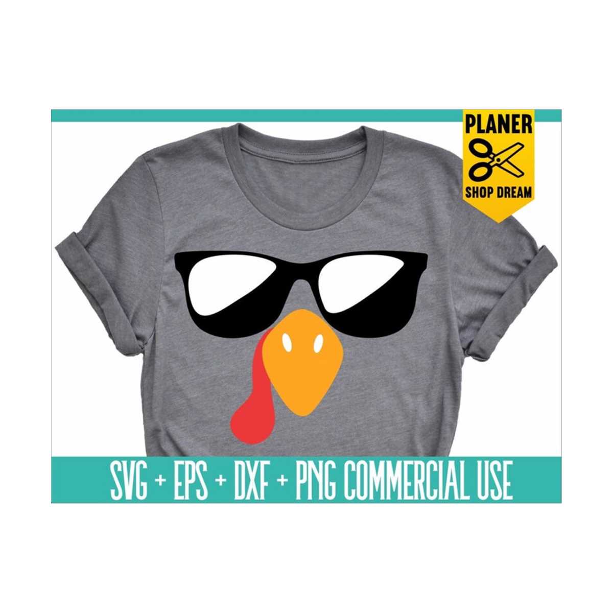 Turkey Face Svg,Thanksgiving Svg,Cool Turkey Svg,Boy Turkey | Inspire ...