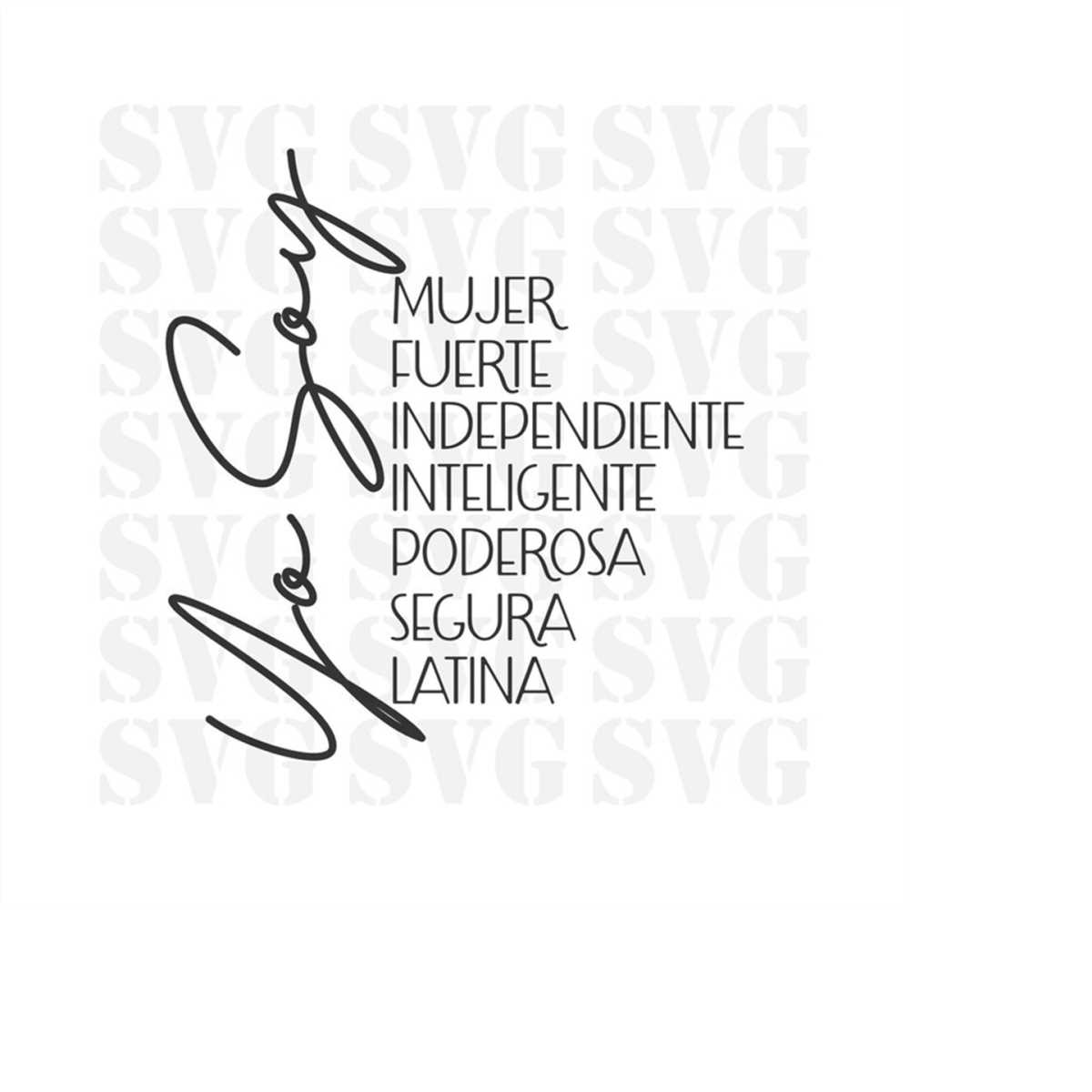 Yo Soy svg, Feminista, Latina, Yo Soy, Fuerte, Poderosa, Val - Inspire ...