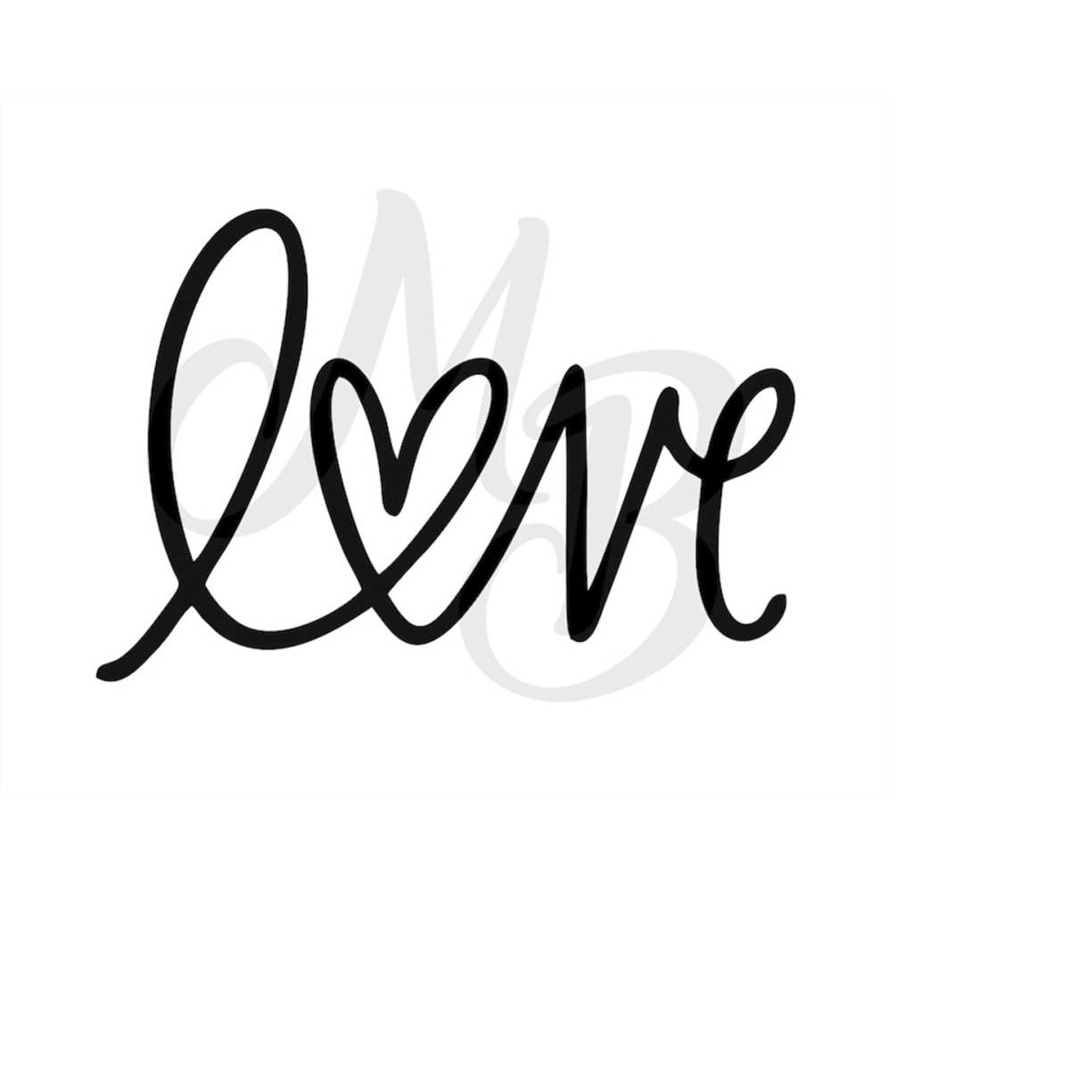 Love SVG, Love Script HeartSvg, Dxf, Png, Love DXF, Cut File | Inspire ...