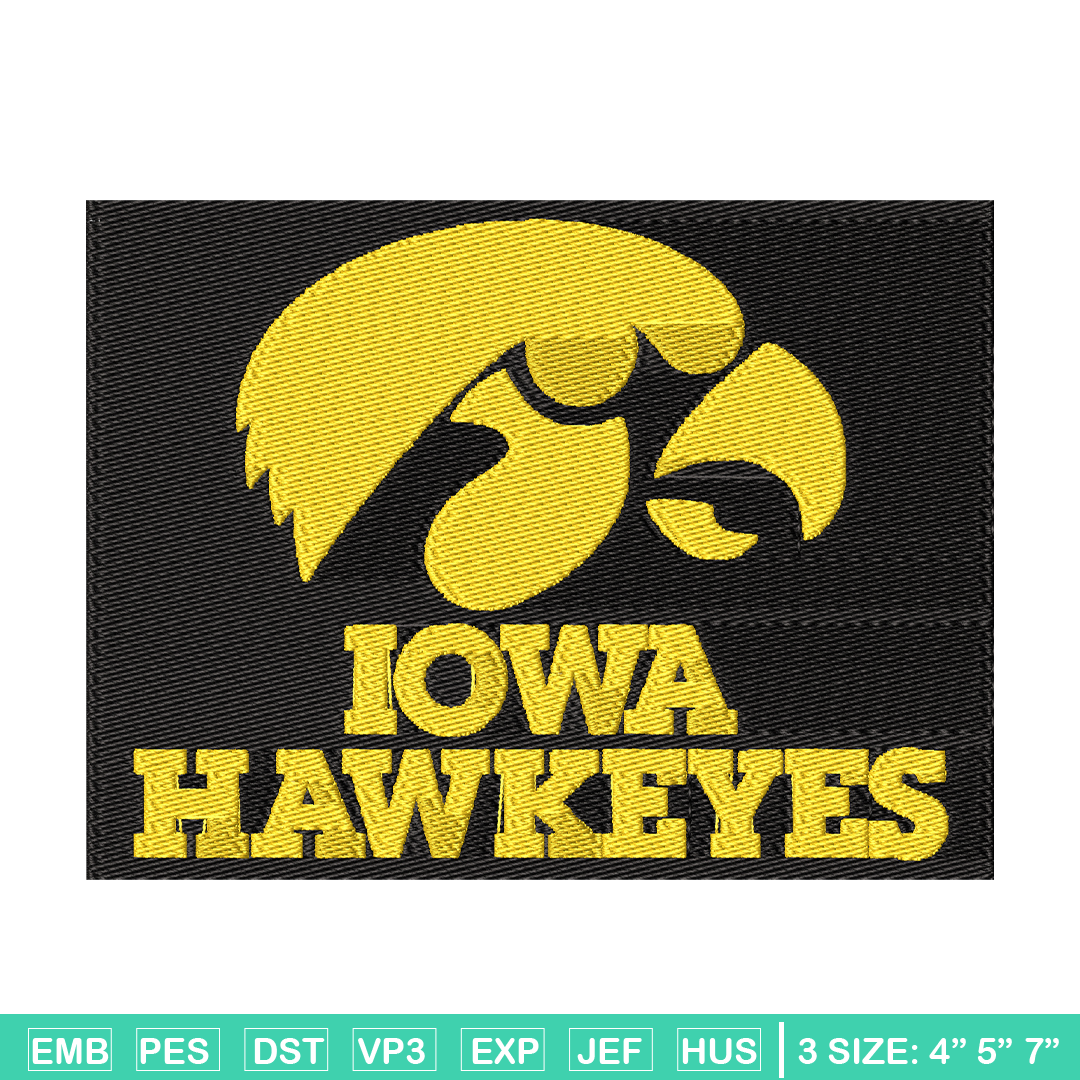 Iowa Hawkeyes embroidery, Iowa Hawkeyes embroidery, Football | Inspire ...