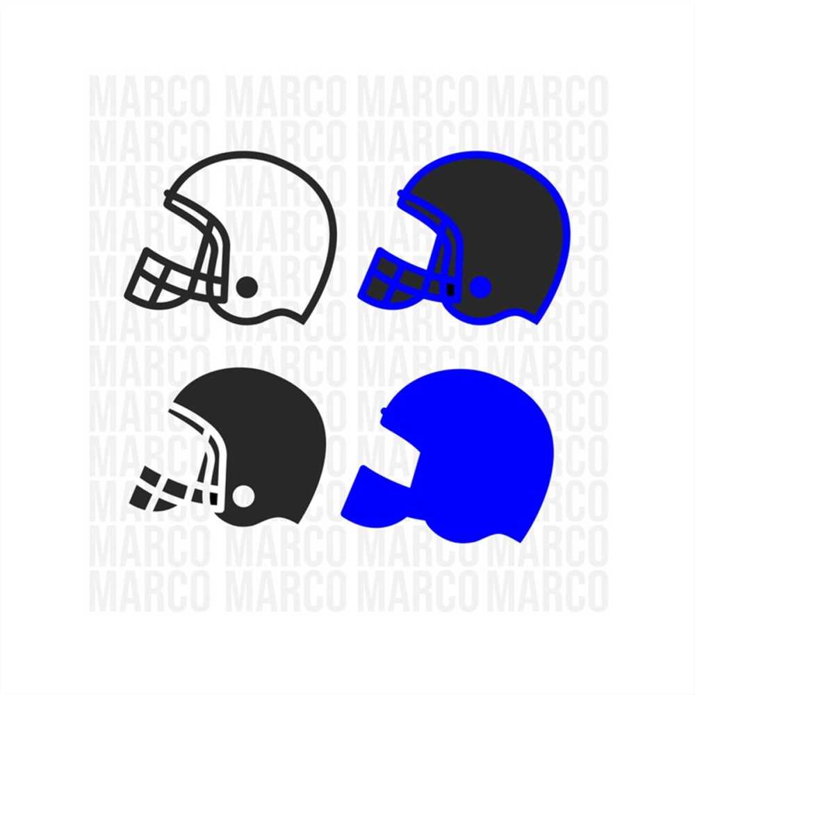 Football Helmet Instant Download SVG, One or Two Color Footb | Inspire ...