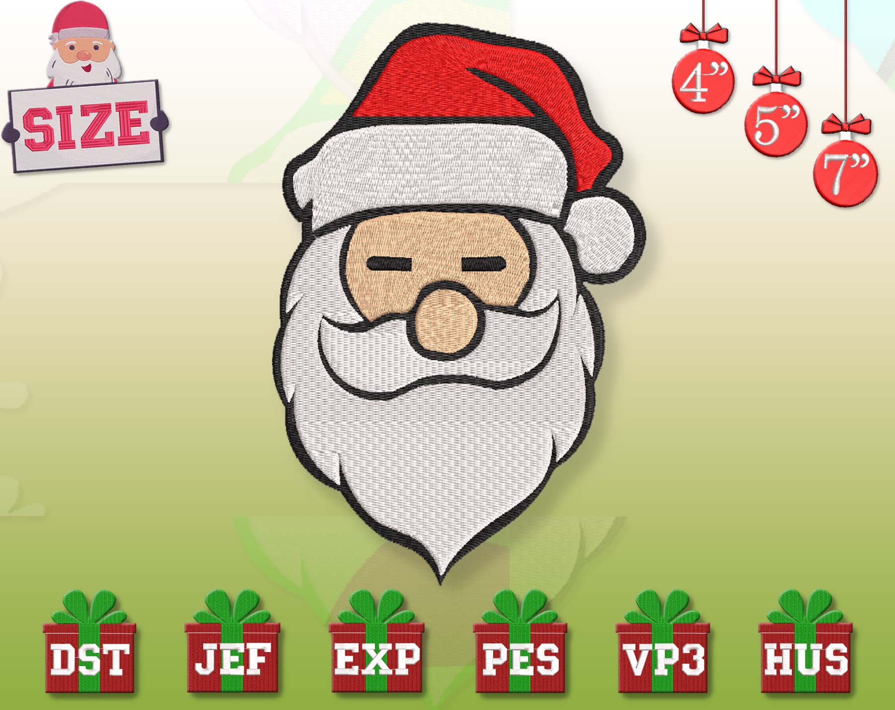 Santa Claus Embroidery Designs, Christmas Embroidery Designs | Inspire ...