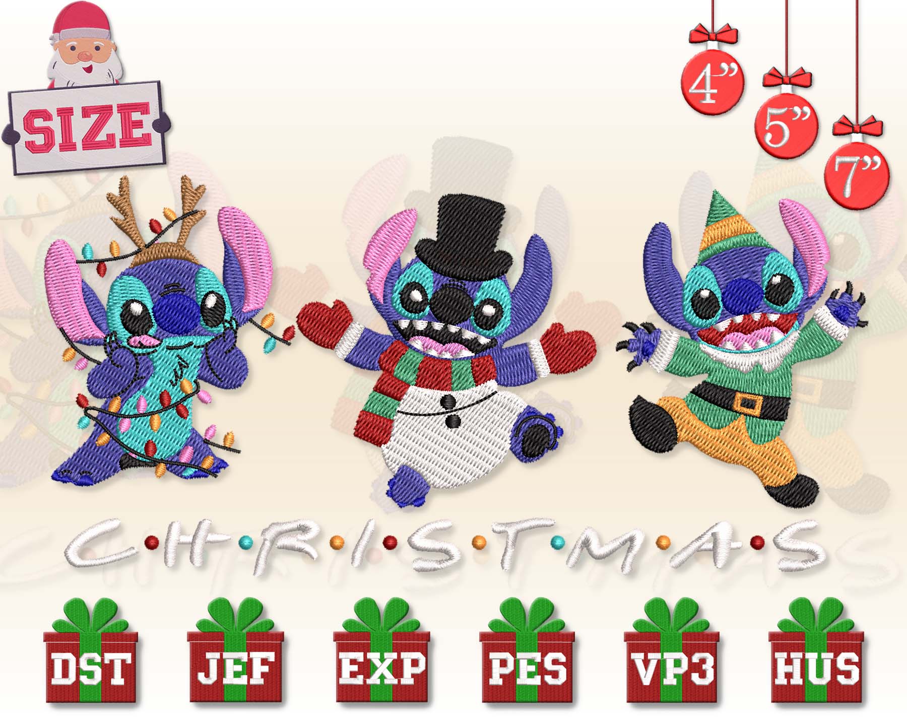 Christmas Stitch Embroidery Designs, Christmas Embroidery De - Inspire ...