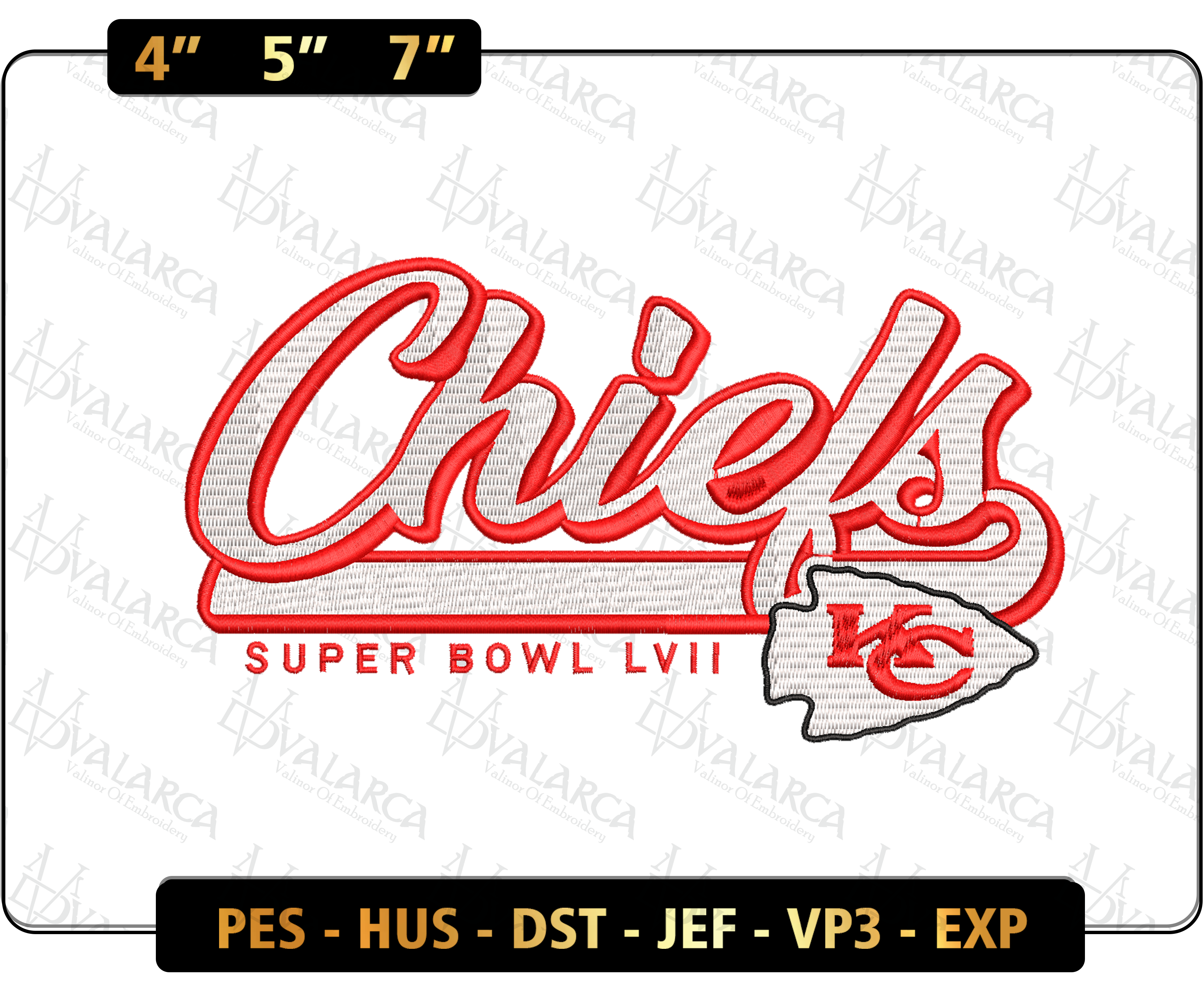 NFL Kansas City Chiefs Logo Embroidery Design, NFL Football | Inspire ...