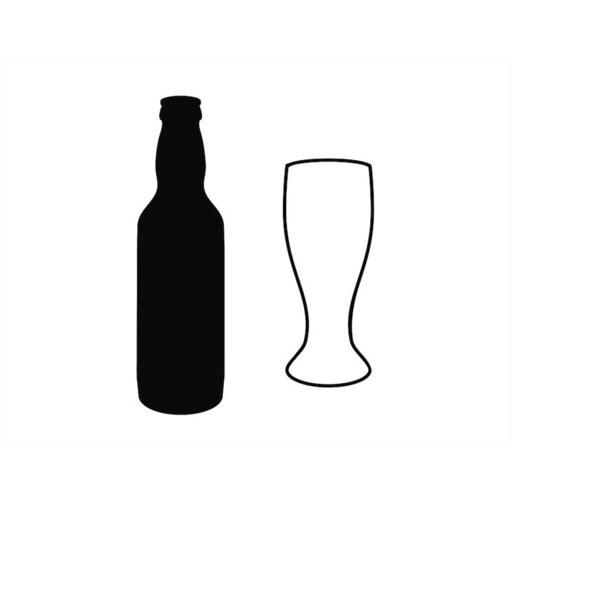 Beer Bottle Svg Silhouette Beer Glass Svg Cutting File Clipa - Inspire ...