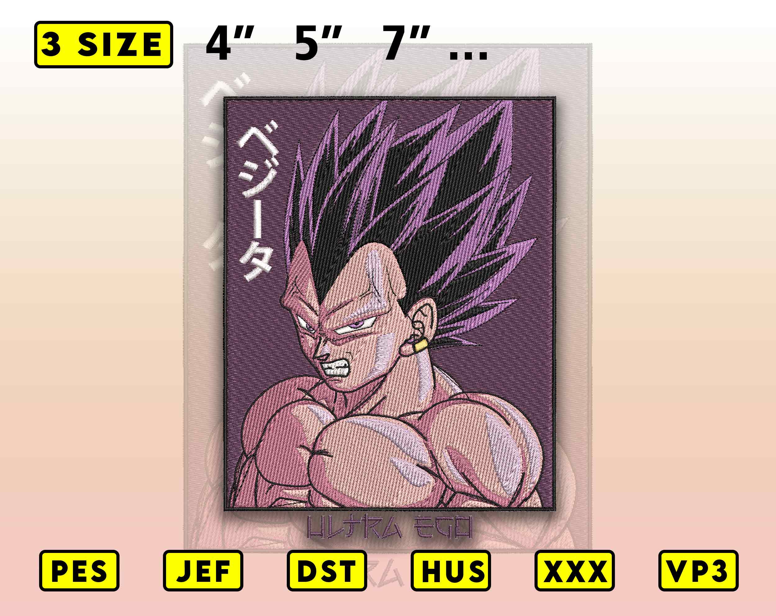 GOKU ANIME EMBROIDERY DESIGNS | PES DST JEF FILES INSTANT DO | Inspire ...