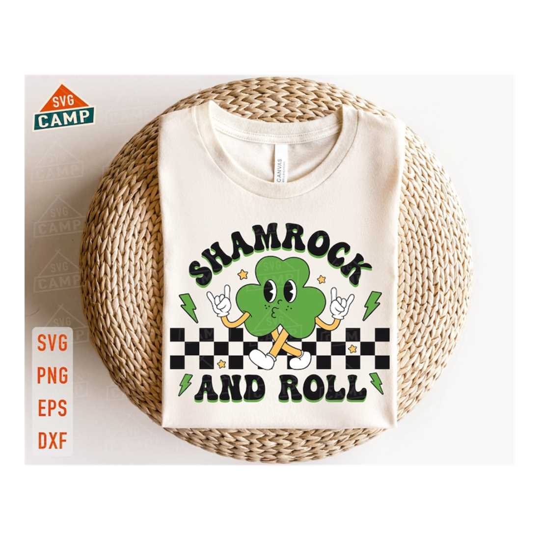 Shamrock And Roll Svg, Retro St Patricks Svg, Funny St Patri - Inspire ...