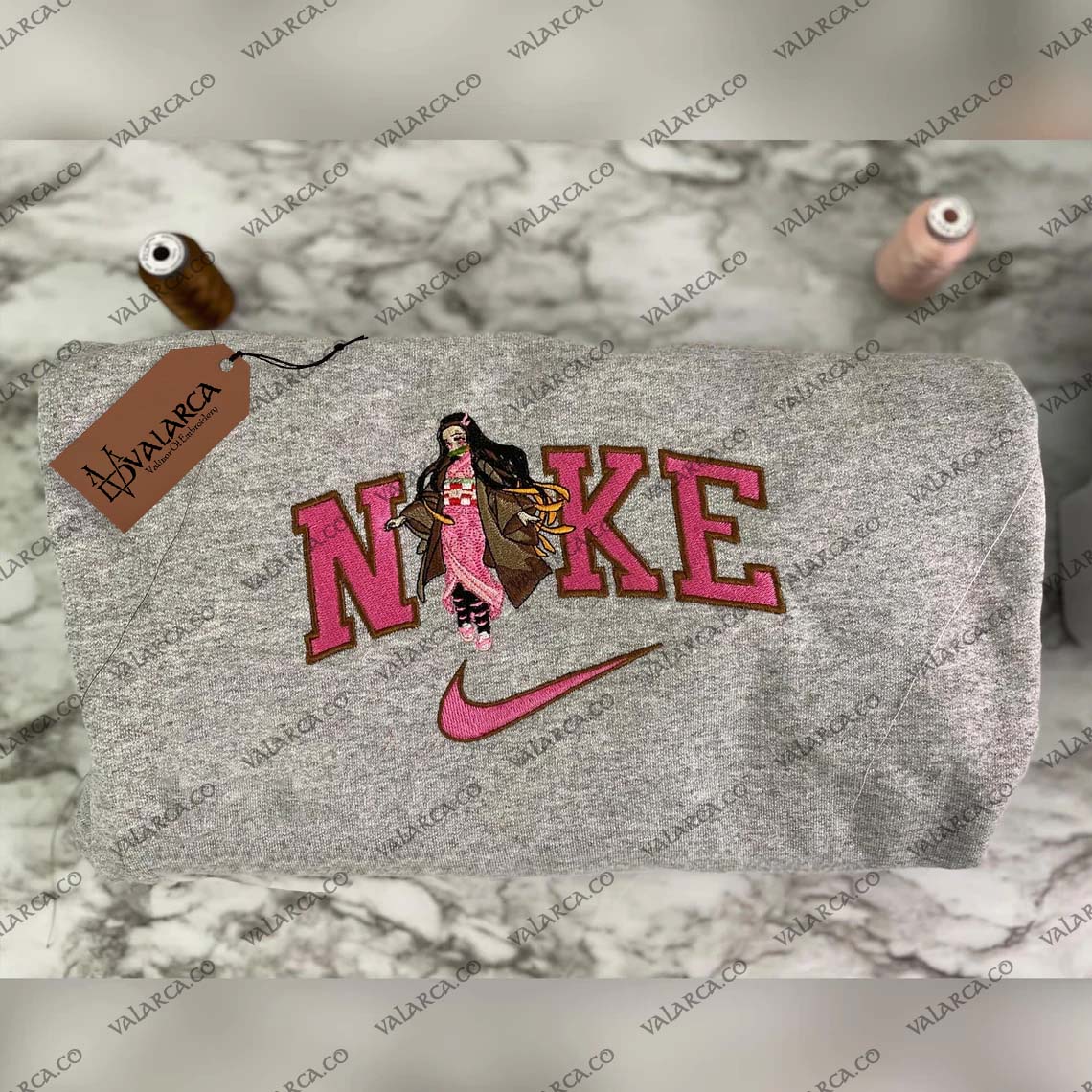 NIKE x Nezuko Demon Slayers Manga Embroidered Sweatshirt, Un - Inspire ...