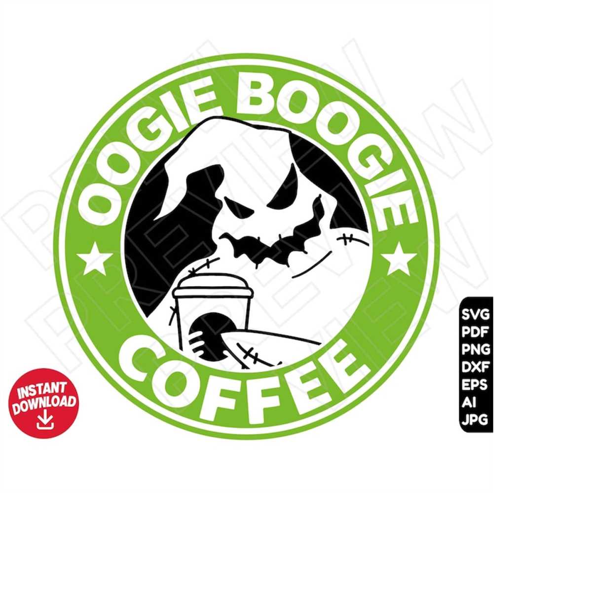 Oogie boogie SVG coffee dxf png clipart , cut file layered b - Inspire ...