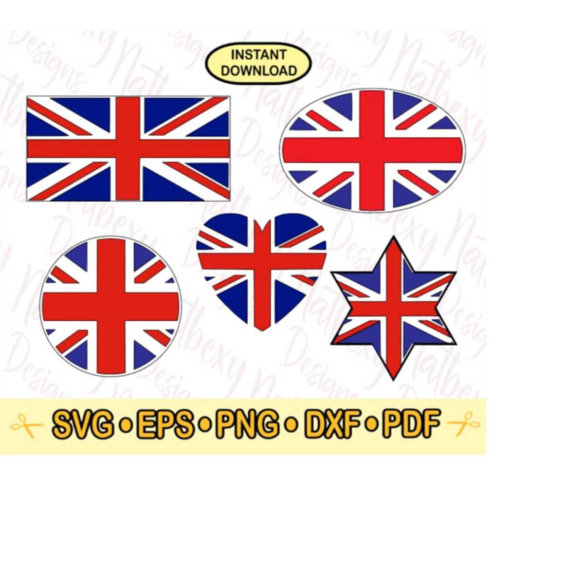 Union Jack Flag Shapes King Charles Coronation Svg Files Gre | Inspire ...