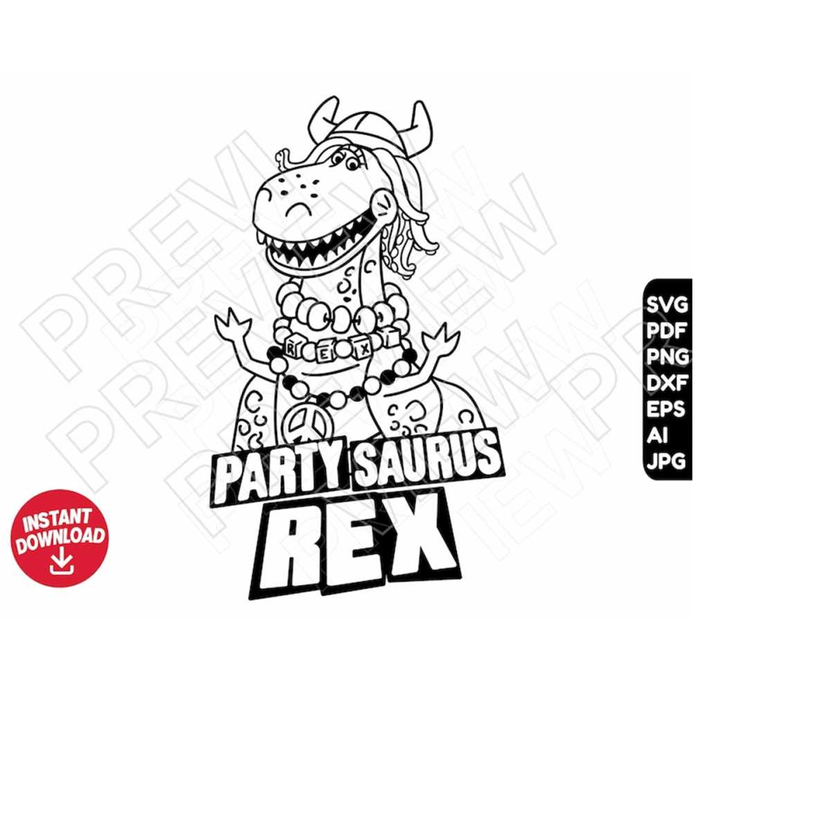Toy Story SVG party saurus rex png dxf clipart , cut file ou - Inspire ...