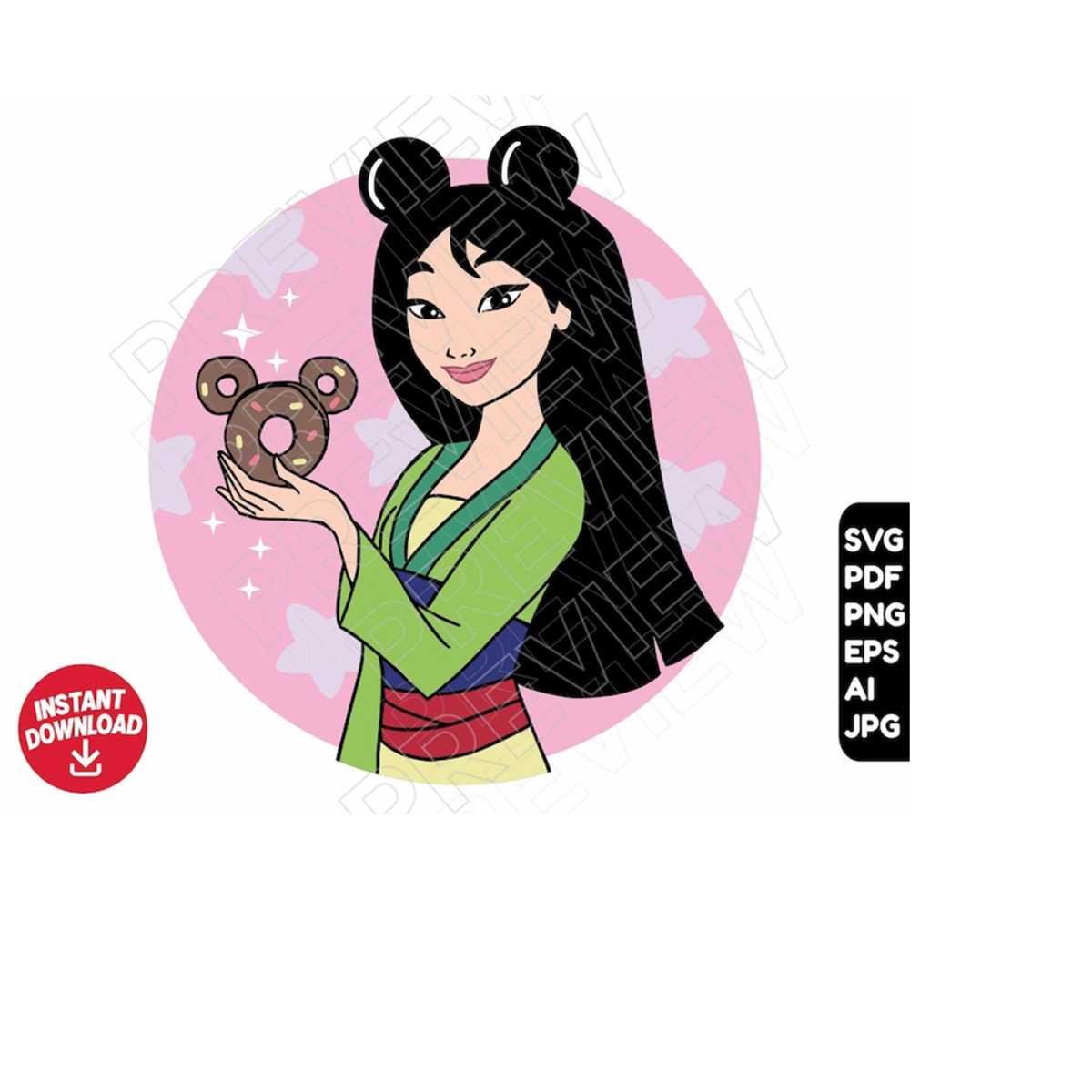 Mulan SVG snacks png clipart , cut file layered by color | Inspire Uplift