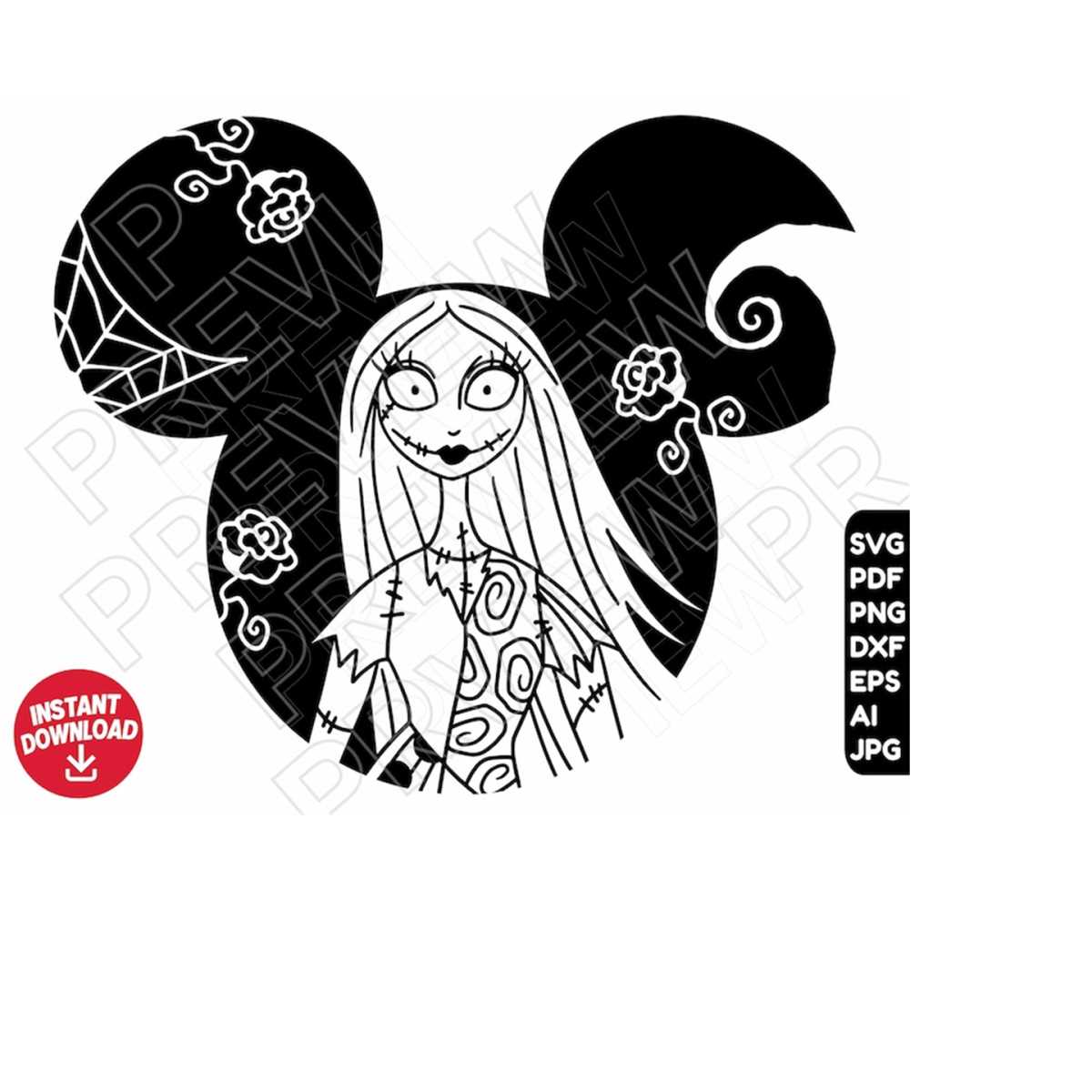The Nightmare Before Christmas Sally SVG png clipart , Hallo | Inspire ...
