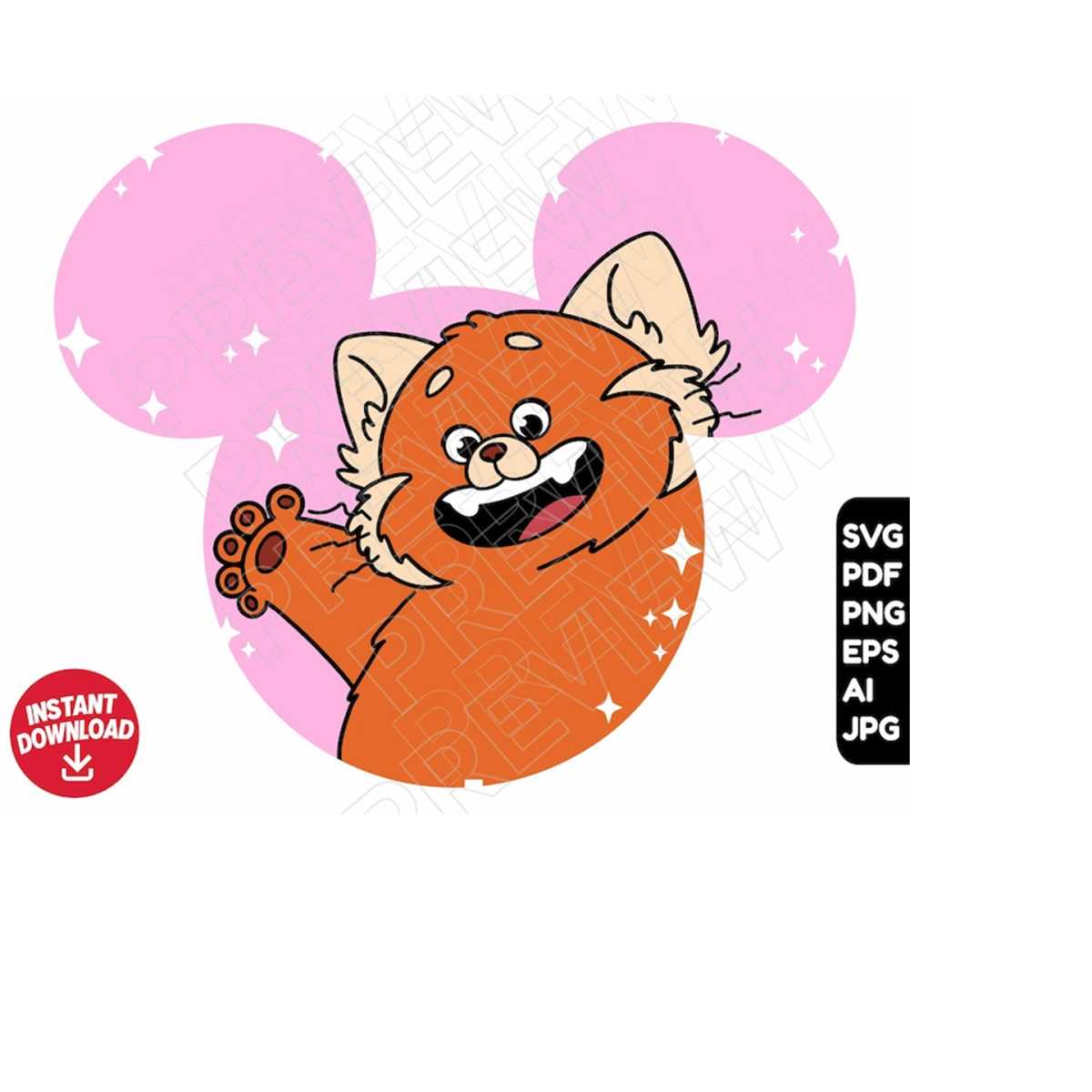 Turning Red SVG Mei lee png clipart red panda , Disneyland e | Inspire ...