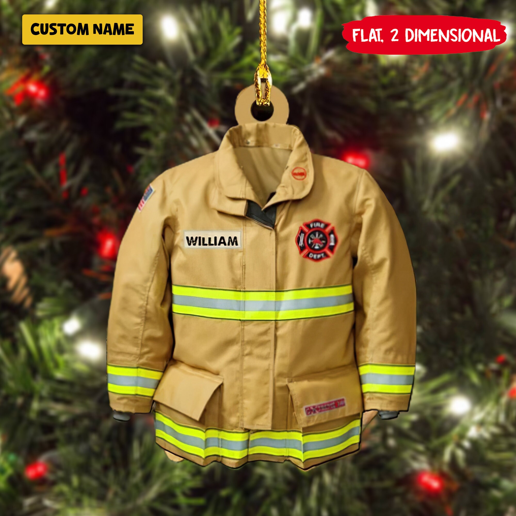 Firefighter Uniform Christmas Ornament for Firefighter, Fire | Inspire ...