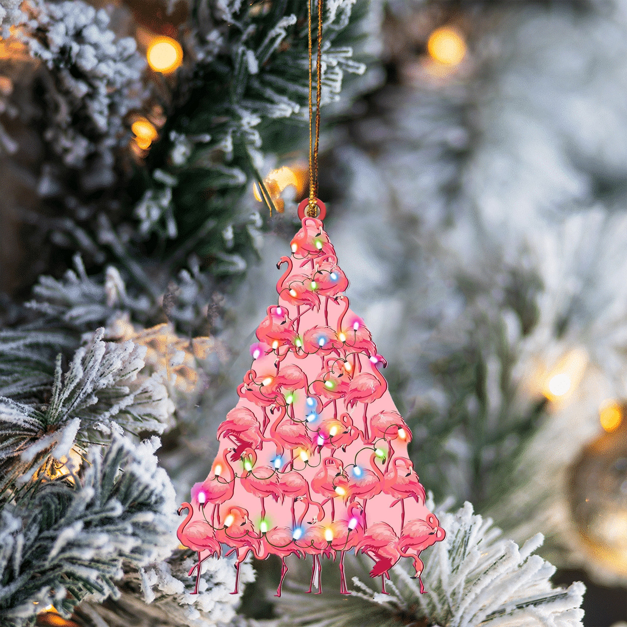 Flamingo Christmas Tree Ornament , Flamingo With Christmas L | Inspire ...