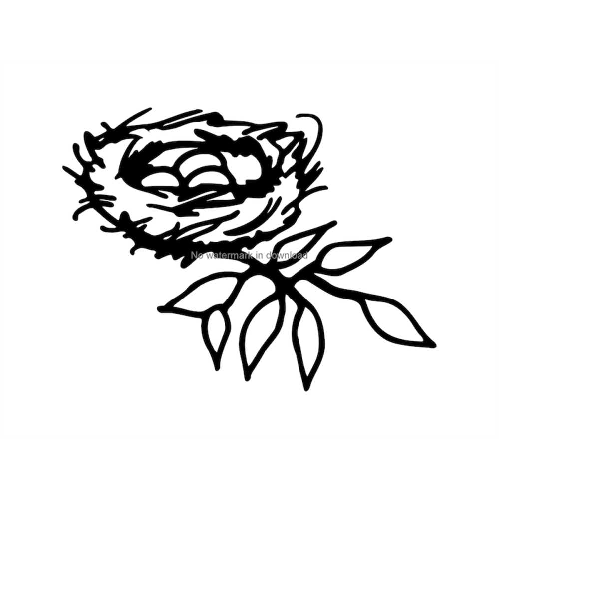 bird nest printable clipart - Inspire Uplift