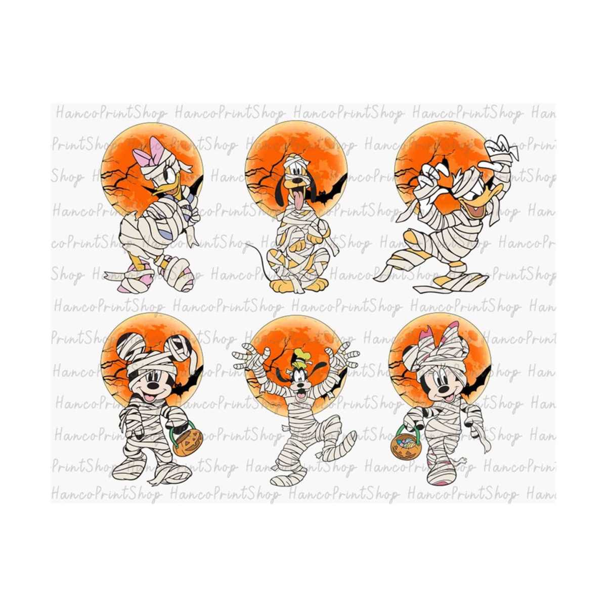 Halloween Mummy Mouse And Friends PNG Bundle, Halloween Png, | Inspire ...