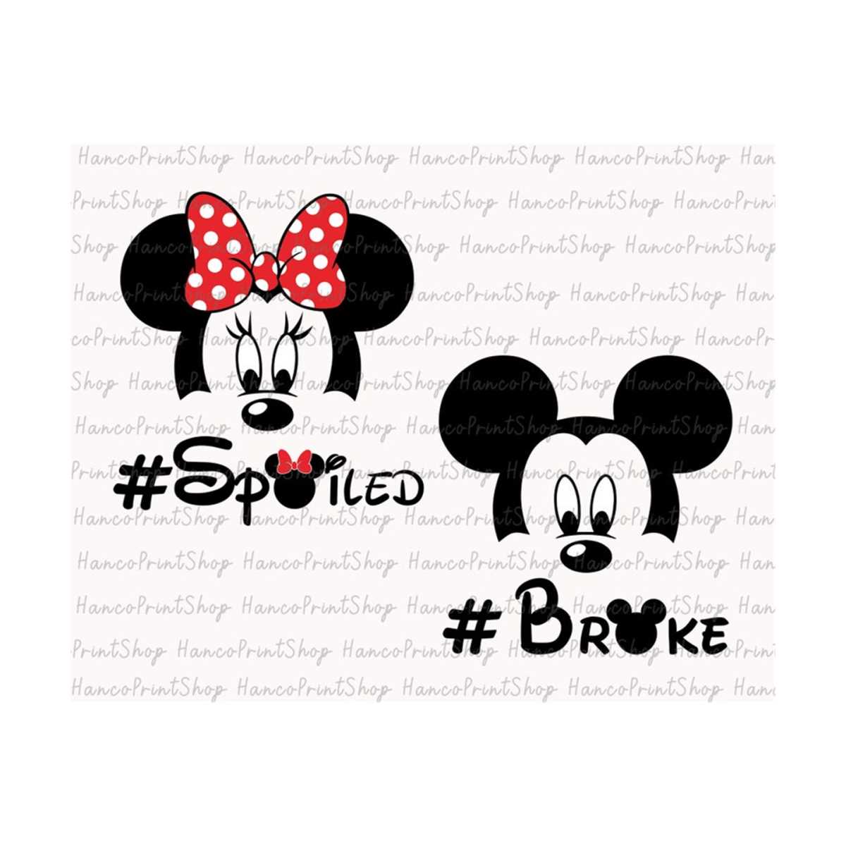 Mouse Head Svg, Mouse Spoiled Svg, Mouse Broke Svg, Vacay Mo | Inspire ...