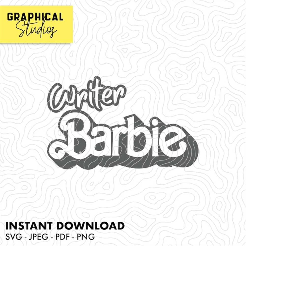 Writer Barbie - Barbie Movie - Vector SVG 18 Instant Downloa - Inspire ...
