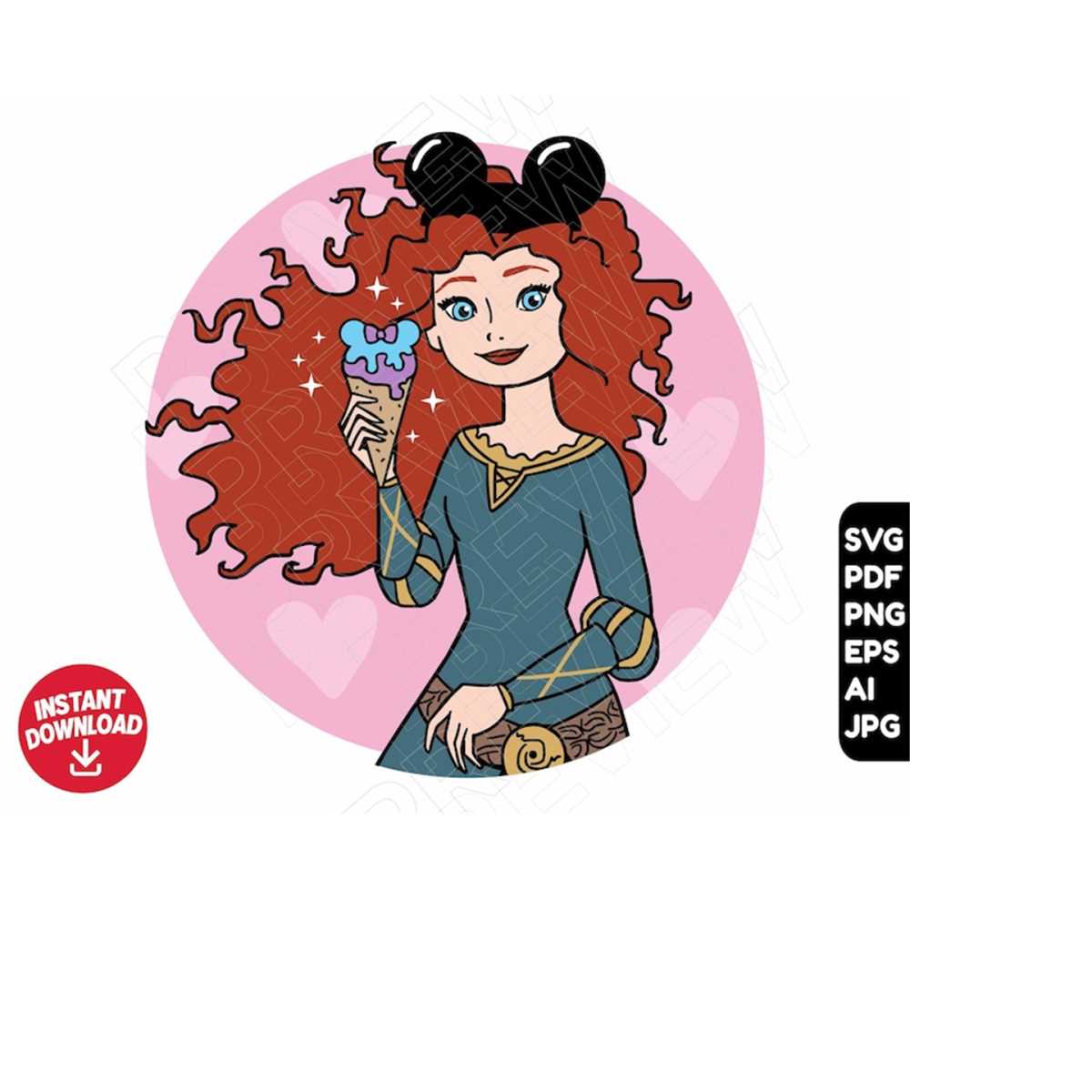 Merida SVG Brave snacks png clipart , cut file layered by co - Inspire ...