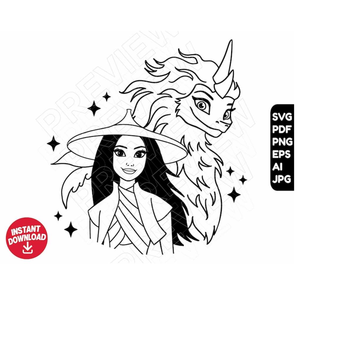 Raya Sisu SVG raya and the last dragon clipart png , cut fil - Inspire ...