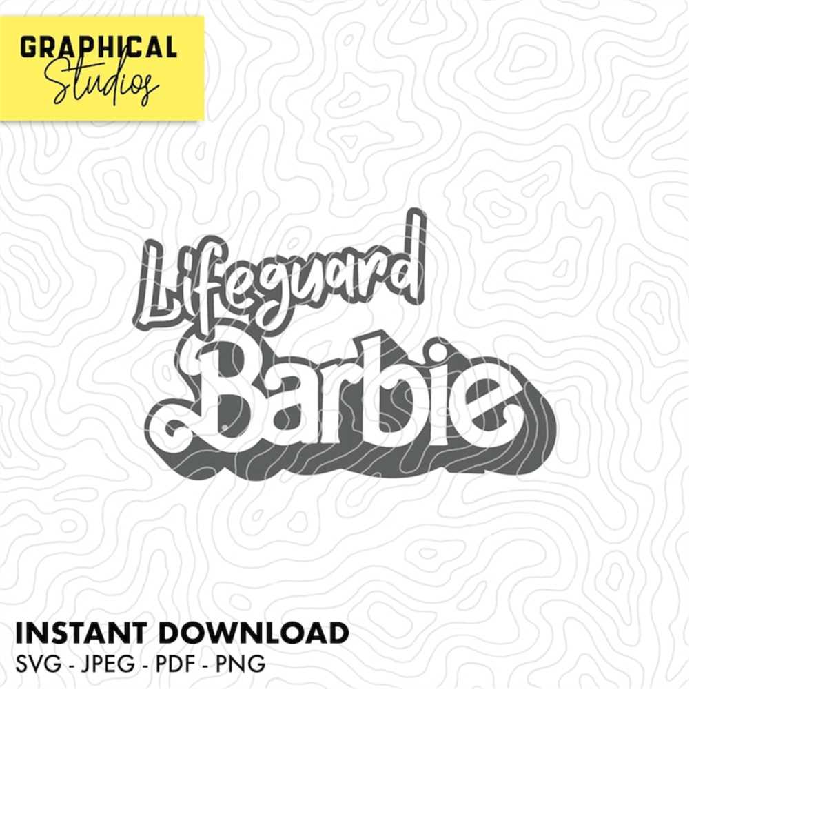 Lifeguard Barbie - Barbie Movie - Vector SVG 18 Instant Down | Inspire ...