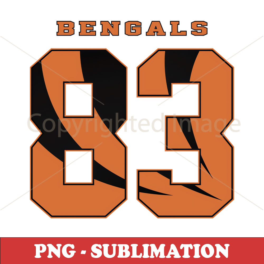 Bengals Sublimation PNG Digital Download - Player Number 83 | Inspire ...