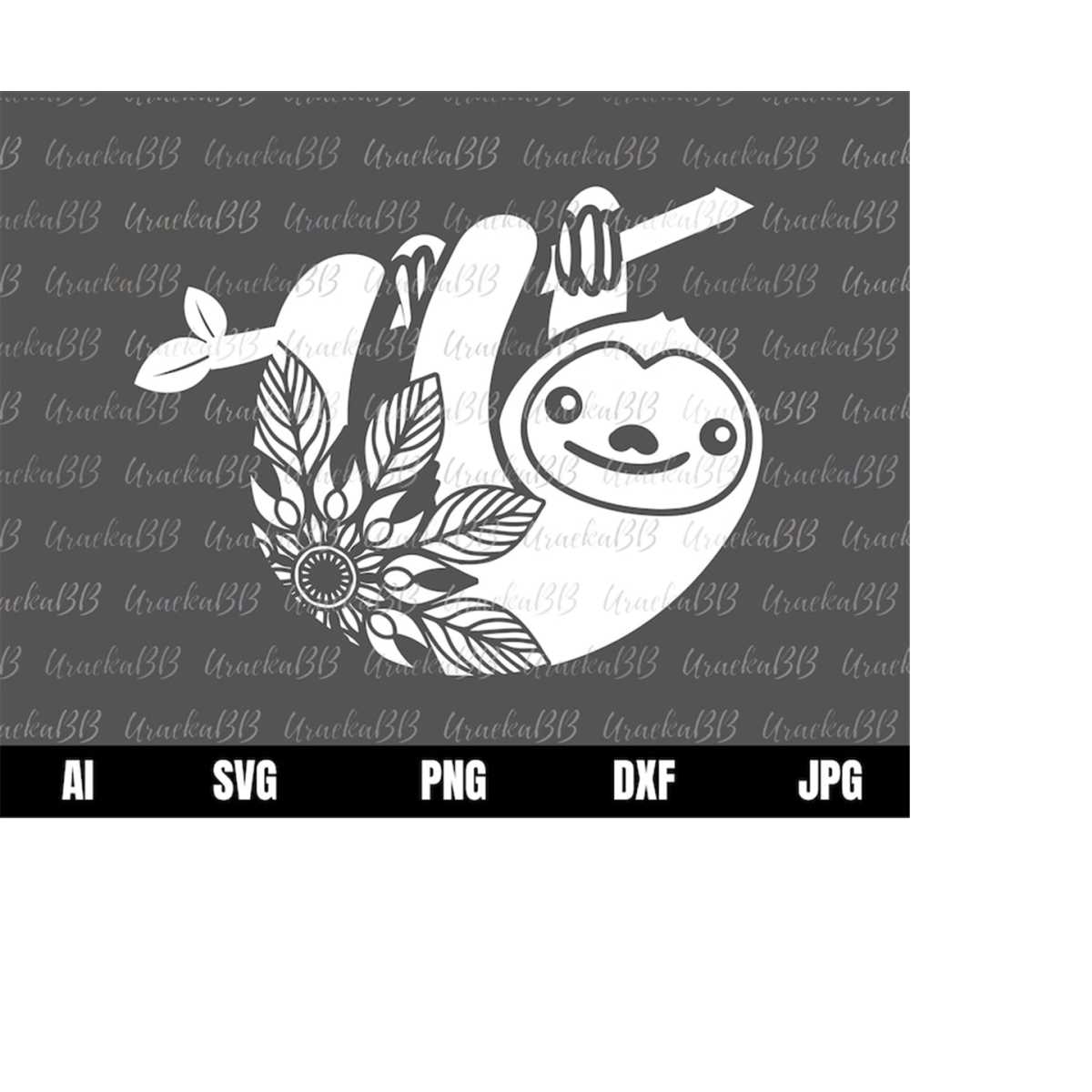 Mandala Sloth Svg, Mandala Svg, Sloth Svg, Hanging Sloth Svg | Inspire ...