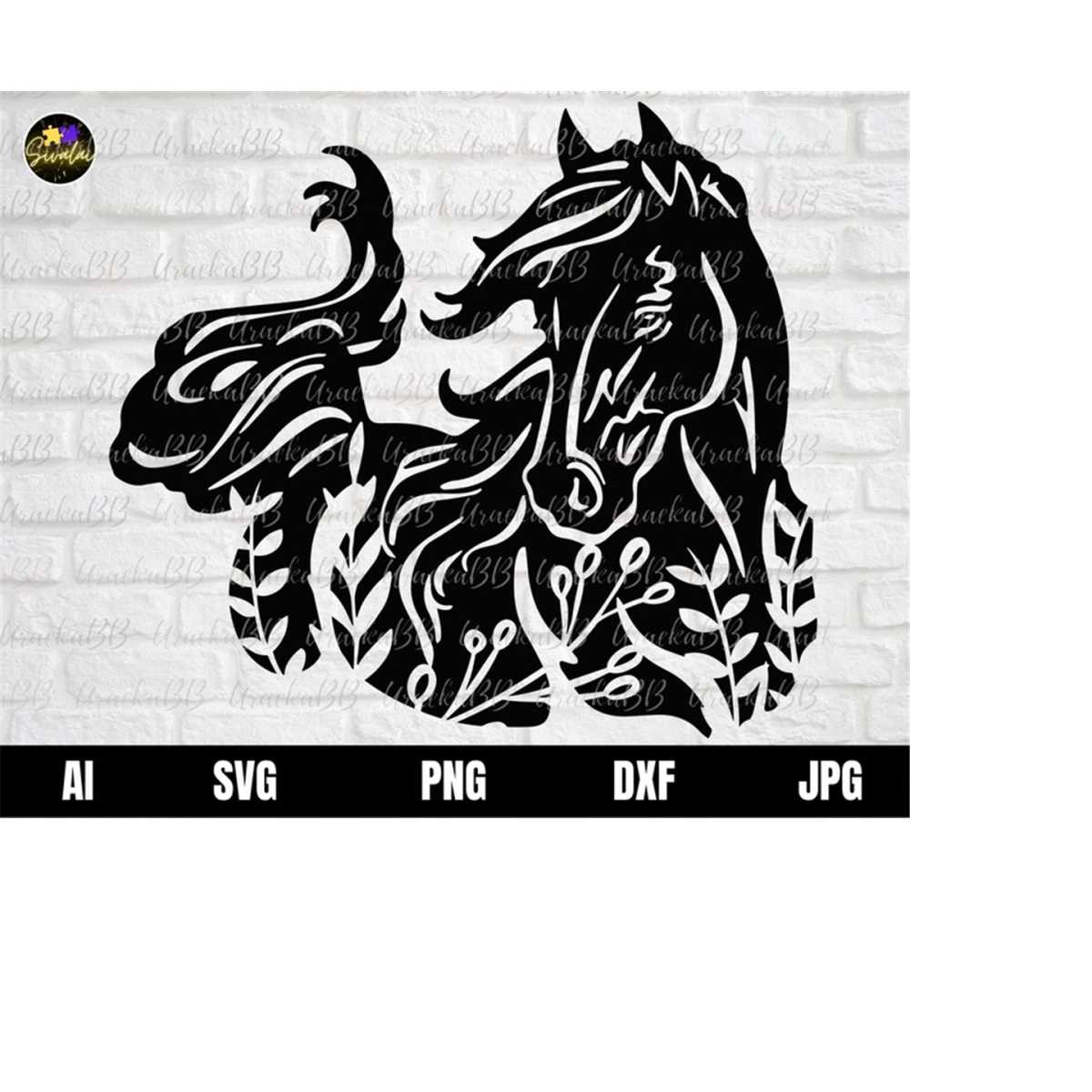 Floral Horse Svg, Flower Horse Svg, Rustic Svg, Horse Svg, H | Inspire ...