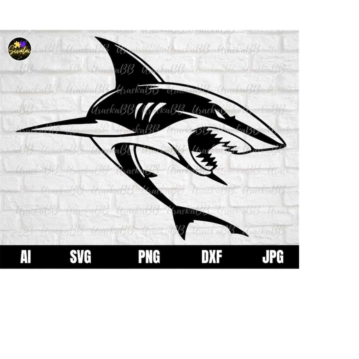 Shark Svg, Animal Svg, Fish Svg, Shark Silhouette Svg, Shark | Inspire ...