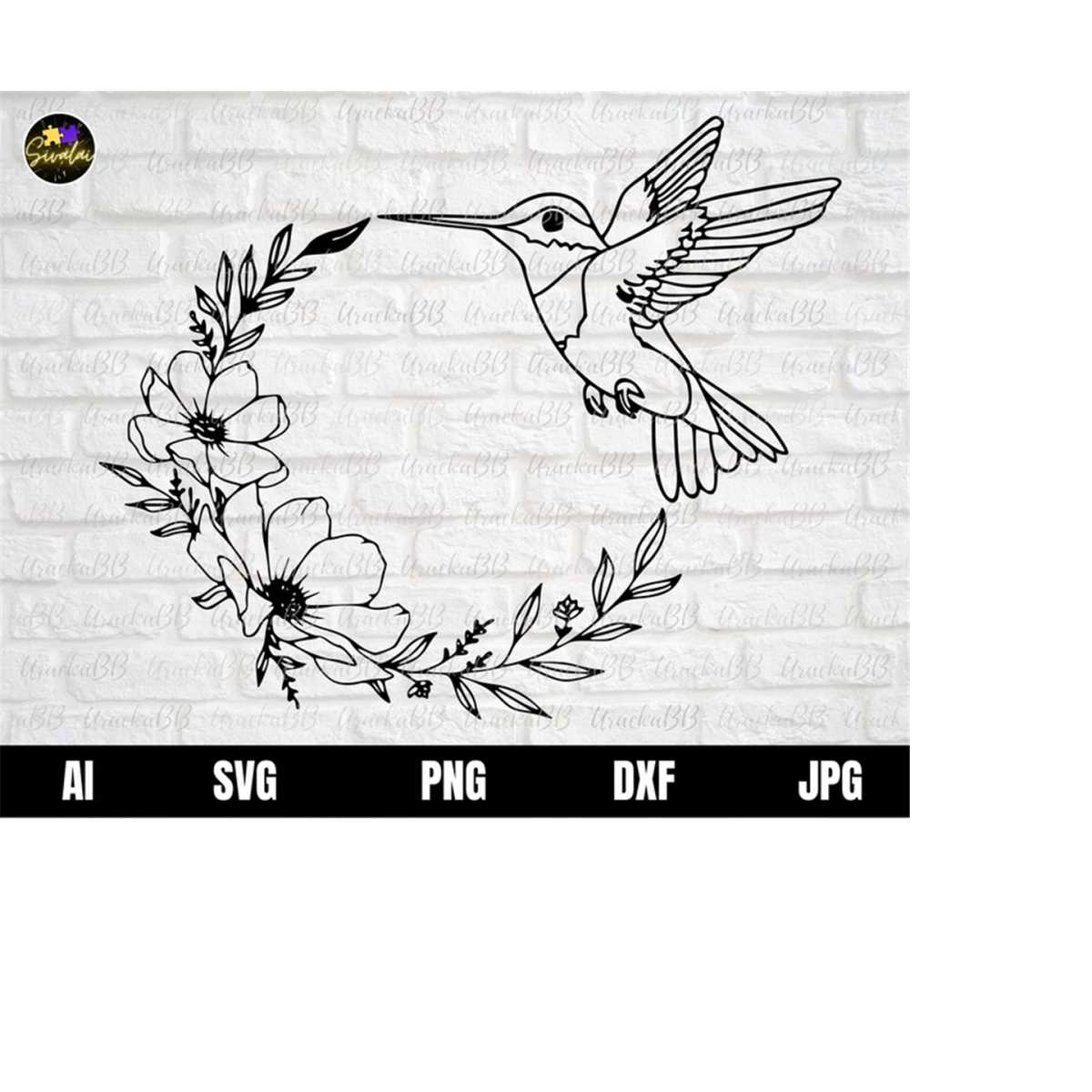 Bird Svg, Hummingbird Svg, Hummingbird Flowers Svg, Flower H | Inspire ...