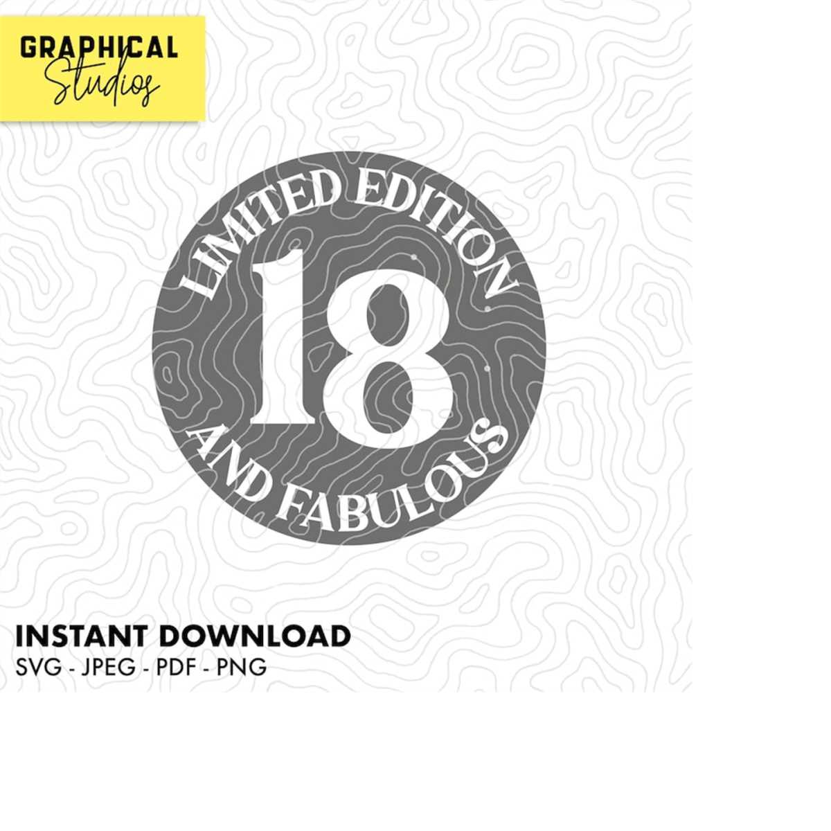 18 and Fabulous Eighteen 18th Birthday SVG Instant Download | Inspire ...