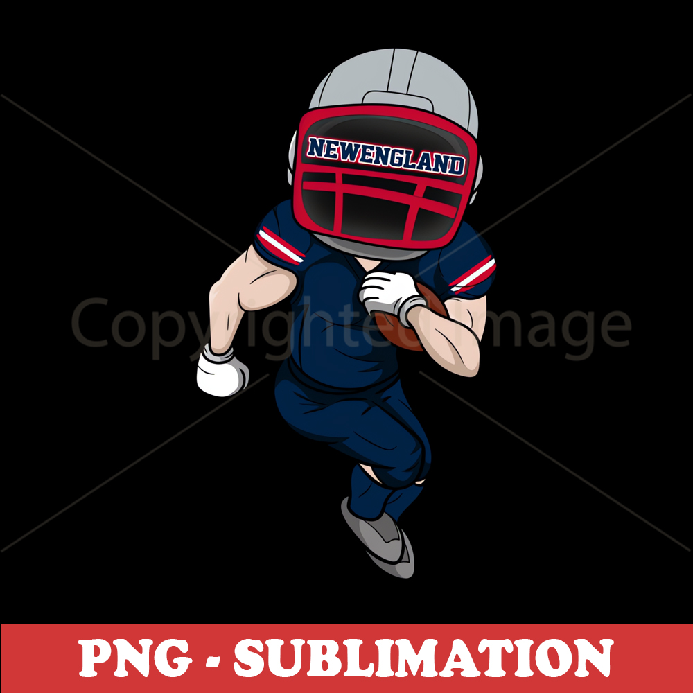 Football Player Sublimation PNG Download - New England Team - Inspire ...