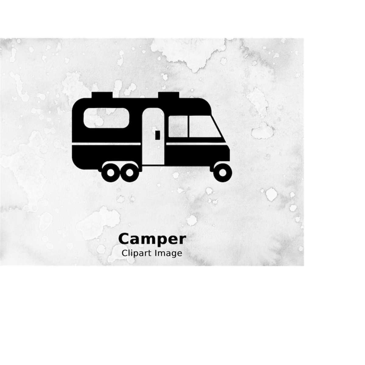 Camper Clipart Image Digital, Travel Clip Art, Camping Clipa - Inspire ...