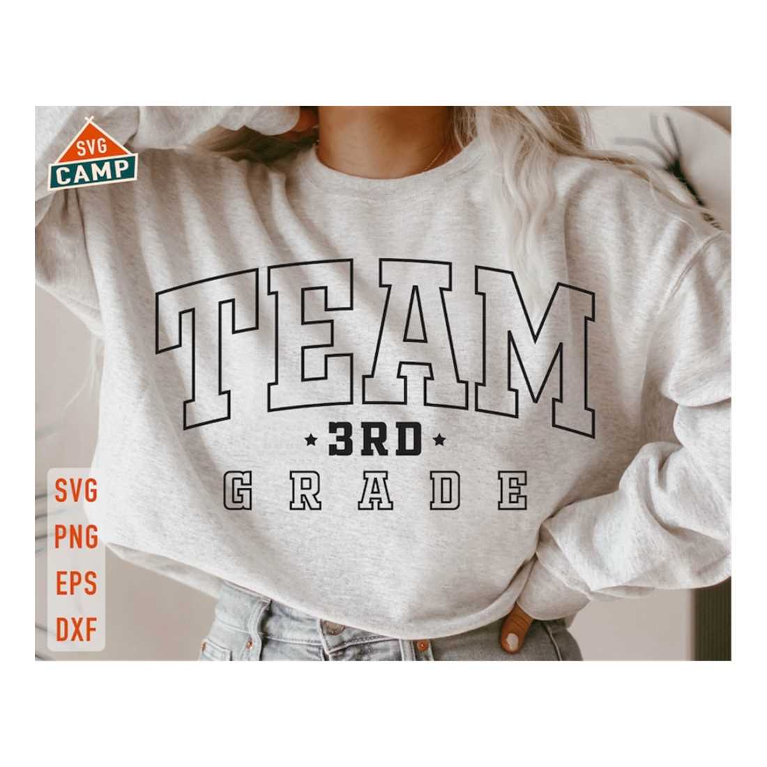 Team Third Grade Svg, 3rd Grade Svg, First day of School Svg | Inspire ...