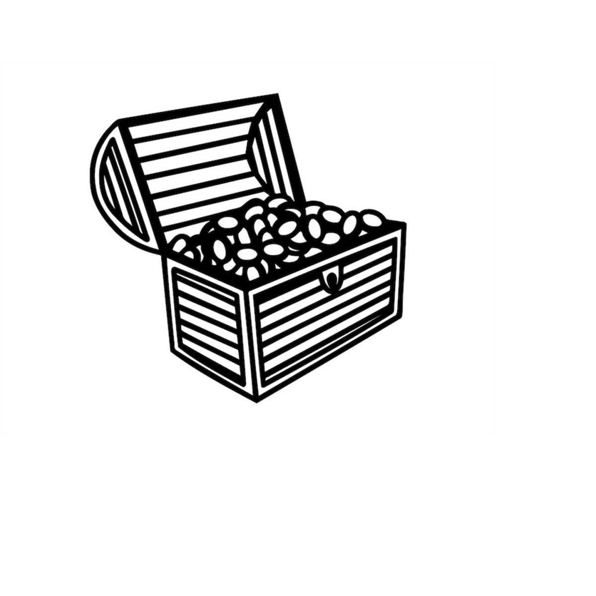 Treasure Chest Svg Pirates Treasure Svg Silhouette Cutting F - Inspire ...