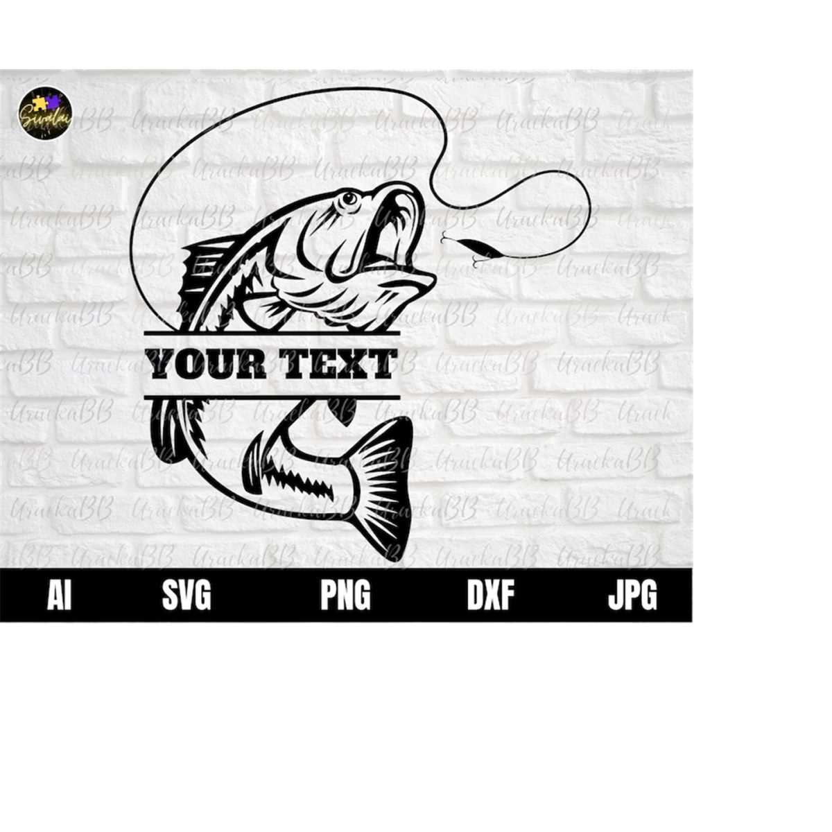 Bass Fishing Monogram Svg, Bass Name Fish Svg, Bass Fishing | Inspire ...