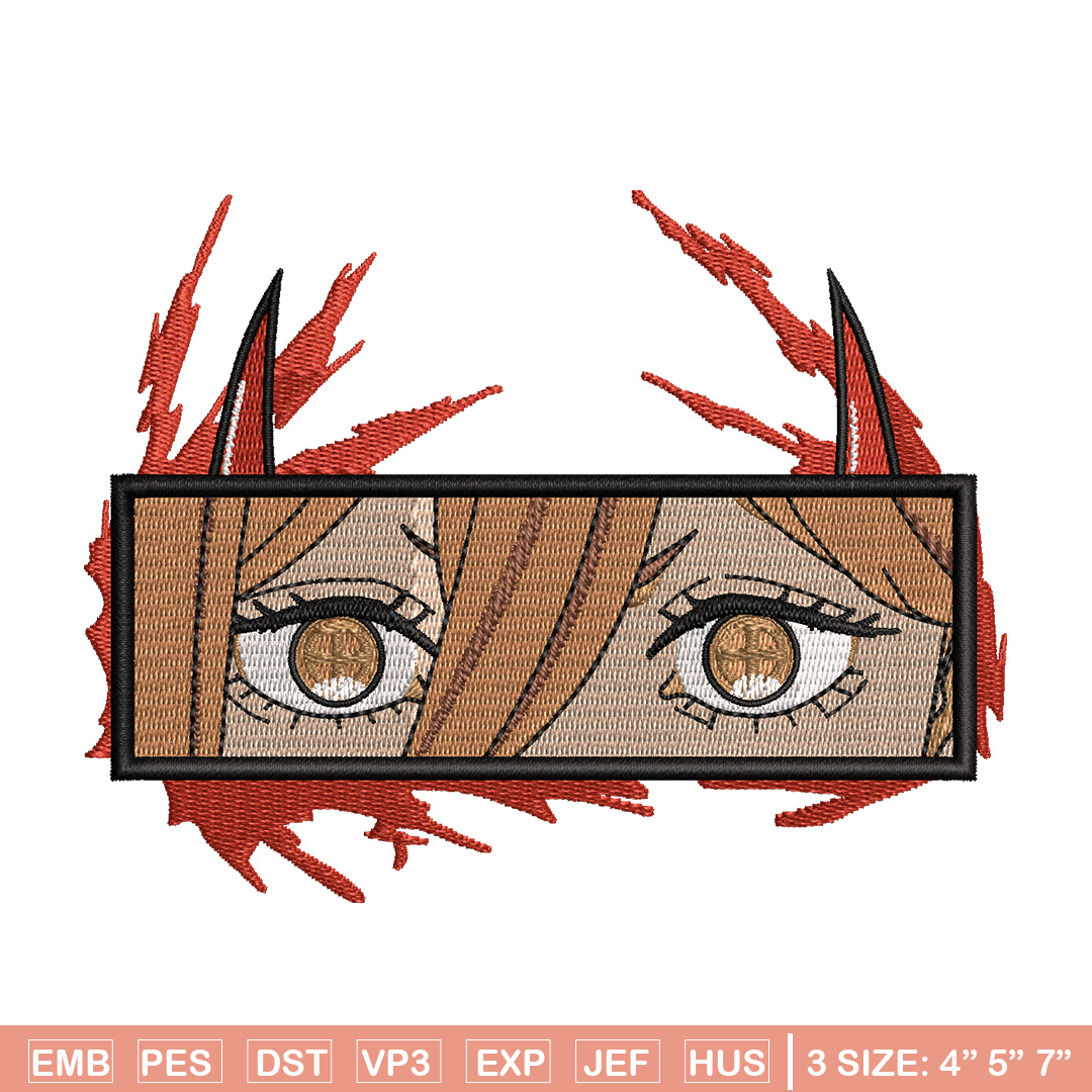 Power eyes embroidery design, Chainsaw man embroidery, Embro | Inspire ...