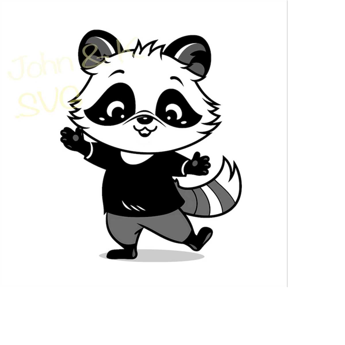 Raccoon Svg, Naughty Raccoon Svg, Raccoon Clipart, Dancing R | Inspire ...