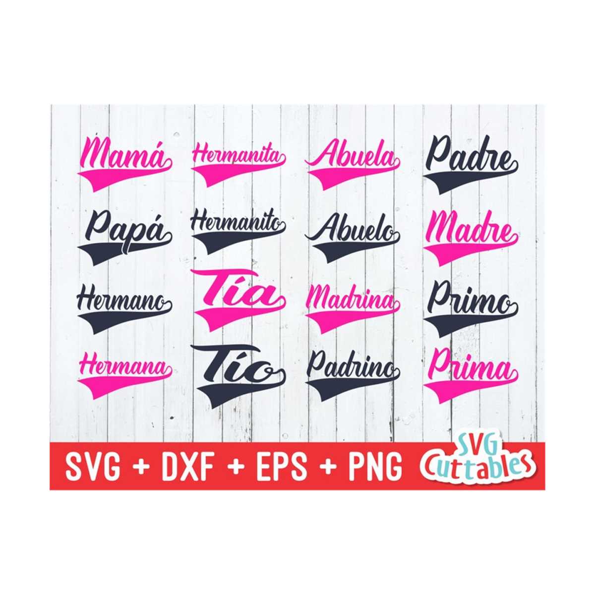 Family Text Tails svg, Spanish, SVG, EPS, DXF, Mama svg, Pap - Inspire ...