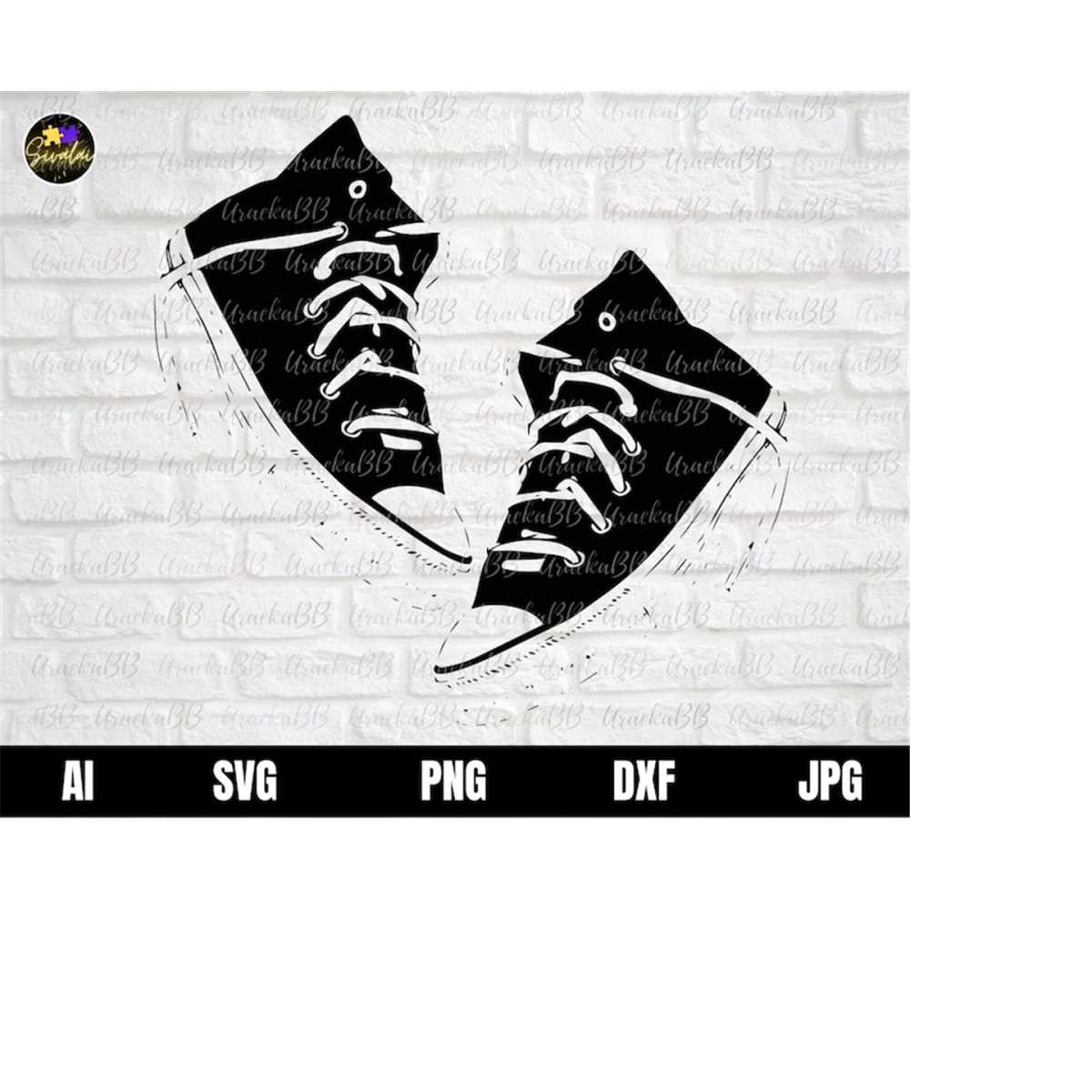 Sneakers SVG, Men Shoes Clipart, Shoes Svg, Sneakers Outline | Inspire ...