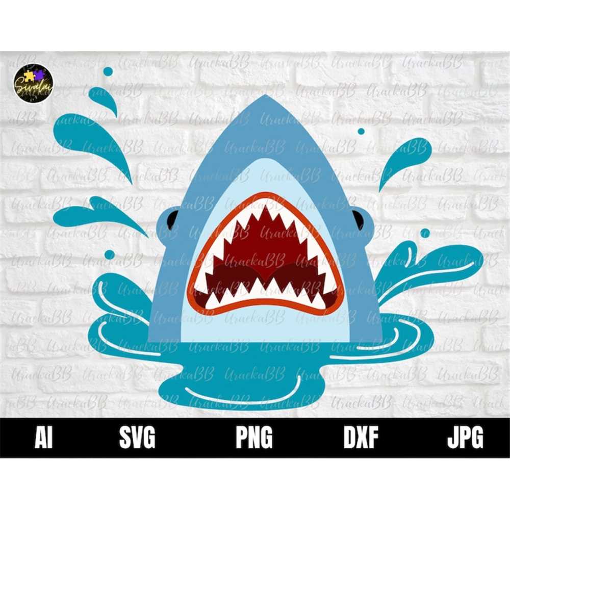 Shark Head Svg, Shark In The Ocean Svg, Shark Svg, Shark Sil - Inspire ...