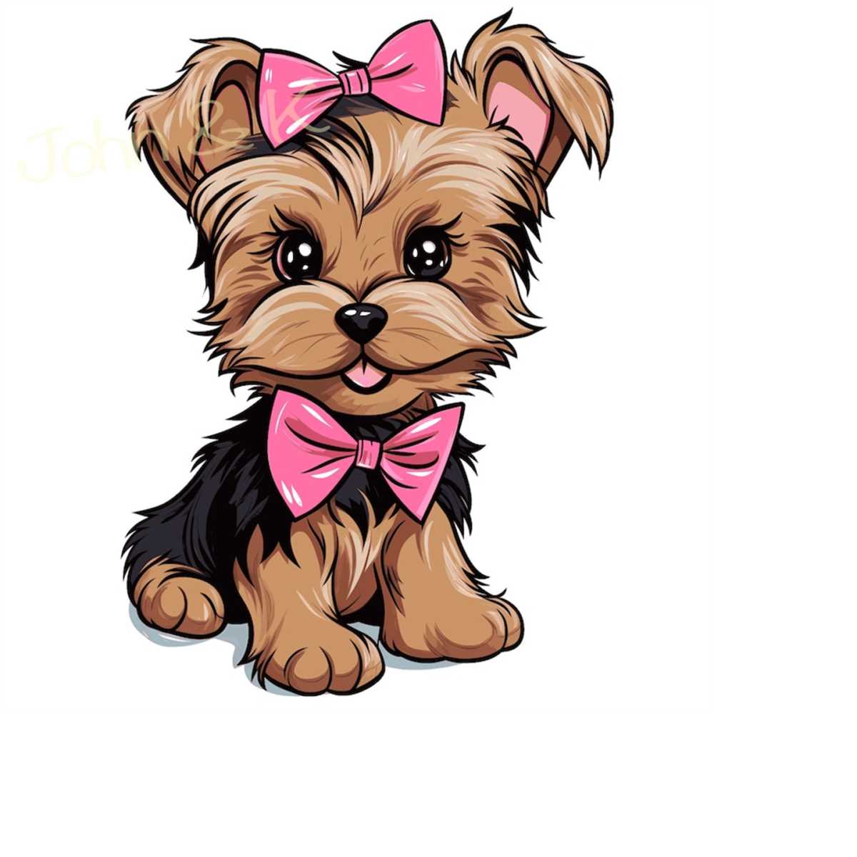 Yorkshire terrier Svg, Yorkshire terrier pink bow Svg, terri - Inspire ...