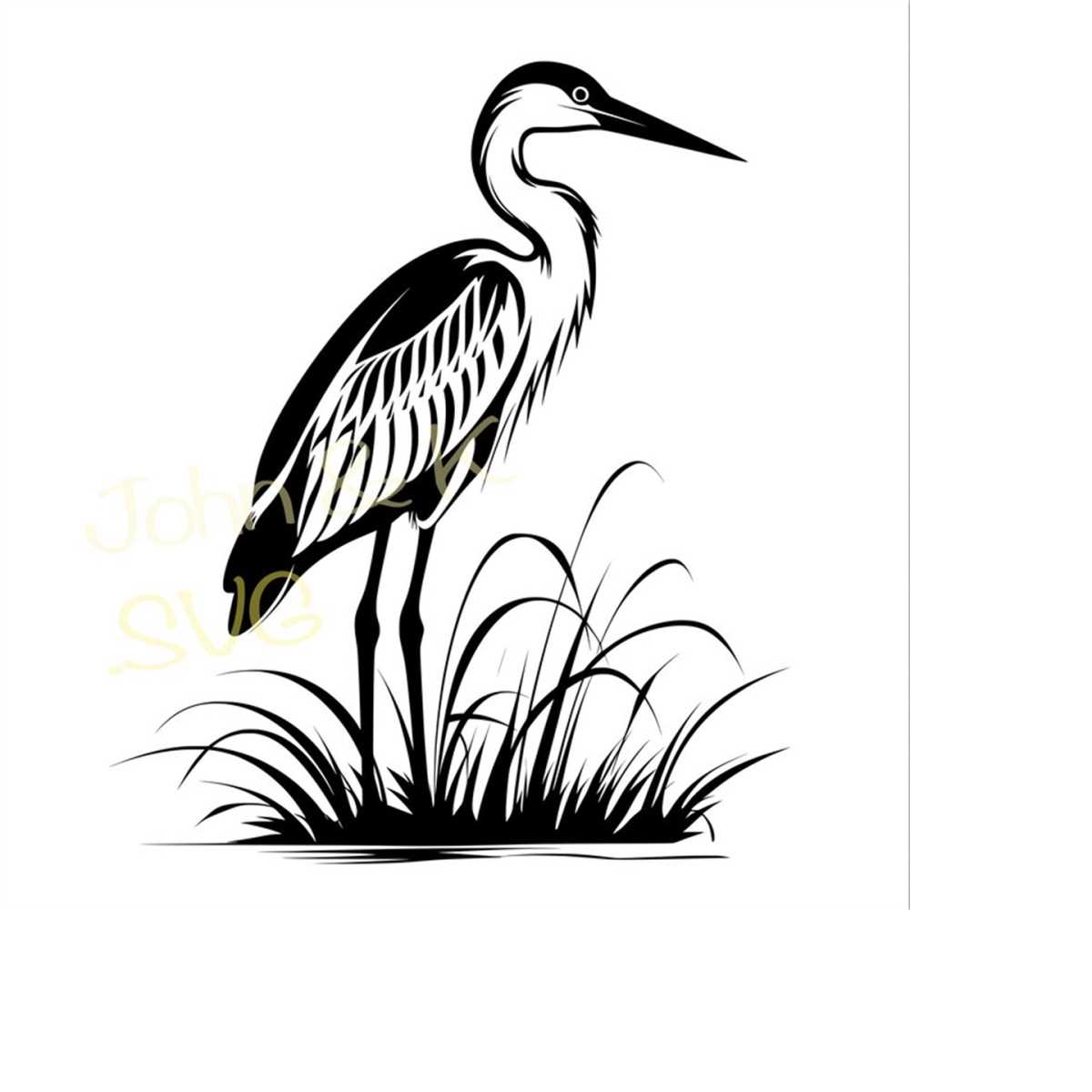 Heron Svg, Elegant Heron Svg, Heron Clipart, Heron Svg for F - Inspire ...