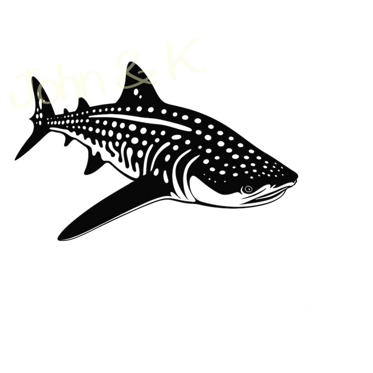 Whale shark Svg, Elegant Whale shark vector, shark lover cli - Inspire ...