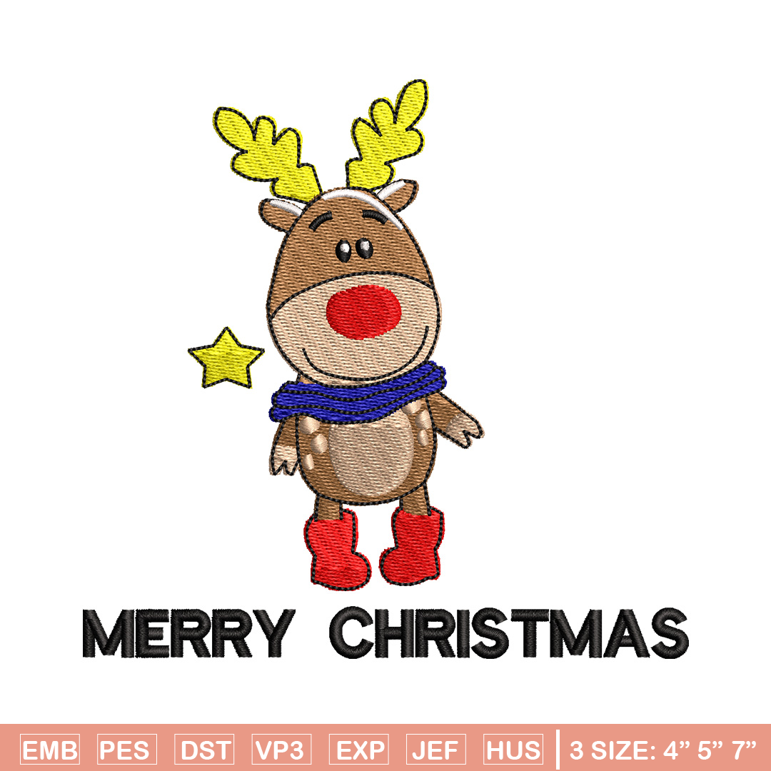 Reindeer embroidery design, Chrismas embroidery, Embroidery | Inspire ...