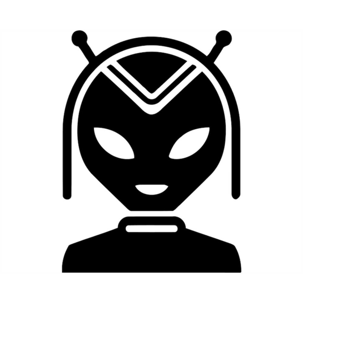 Alien Girl Vector Svg Webp Dxf Png Pdf Image Alien Lady Masc - Inspire ...