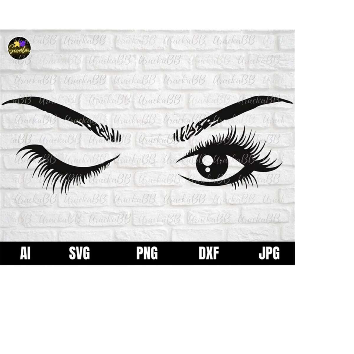 Winking Svg, Winking Eye Svg, Winking Lashes Svg, Eyelashes | Inspire ...
